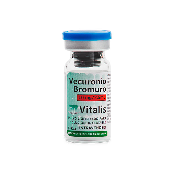 Vecuronio Bromuro X 1 Amp 4 Mg Vitalis | FARMAGANGAS, C.A.